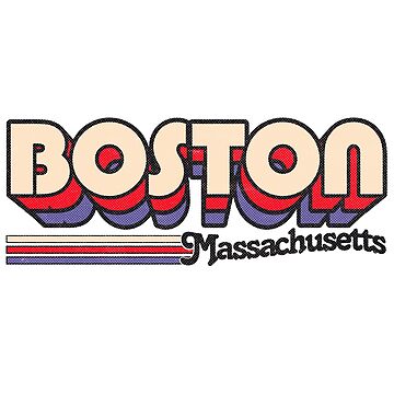 "Boston, MA | City Stripes" Sticker for Sale by retroready | Redbubble