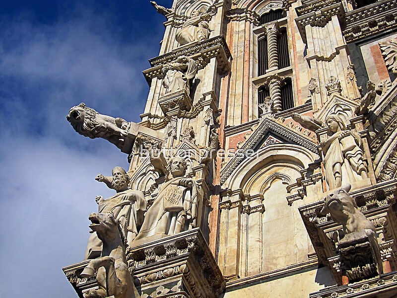 "Statues, exterior of Siena Cathedral, Italy" by David Carton | Redbubble