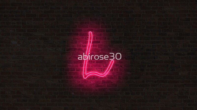"Pink L Neon Sign" by abirose30 | Redbubble