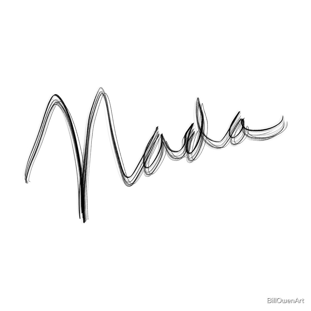 ""Nada" hand drawn typography" by BillOwenArt | Redbubble