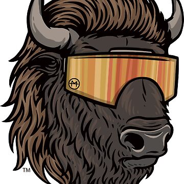 "Bison Mullet" Sticker for Sale by DeerMulletShop | Redbubble
