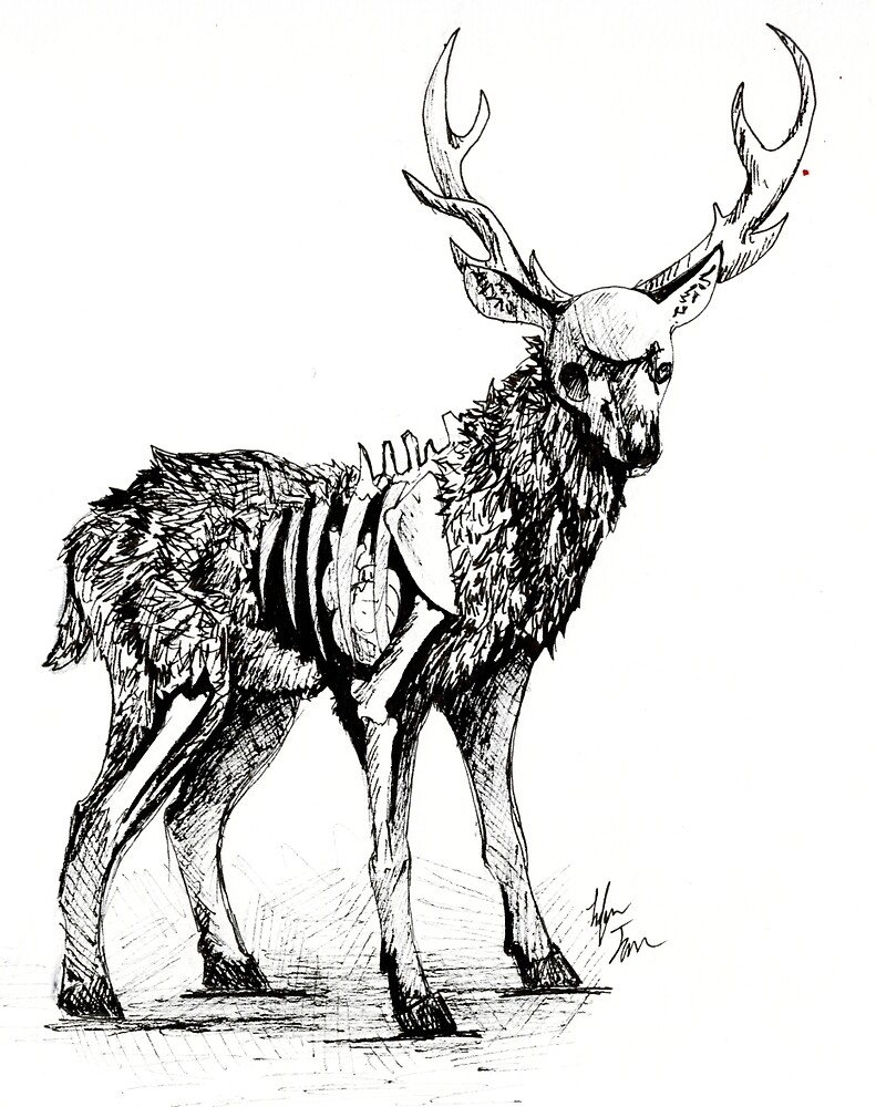 "Zombie Deer" by nafilnaf | Redbubble