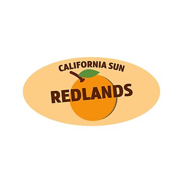 "Redlands orange sticker" Sticker for Sale by joell99 | Redbubble
