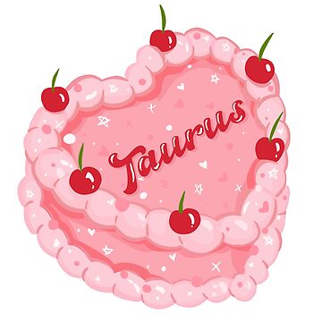"taurus cake" Sticker for Sale by Glossypop | Redbubble