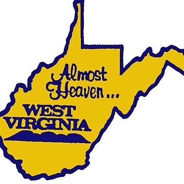 "Almost Heaven West Virginia" Sticker for Sale by vmpdoodles | Redbubble