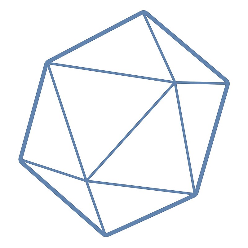 "Geometric Blue d20" by MrMatthew | Redbubble