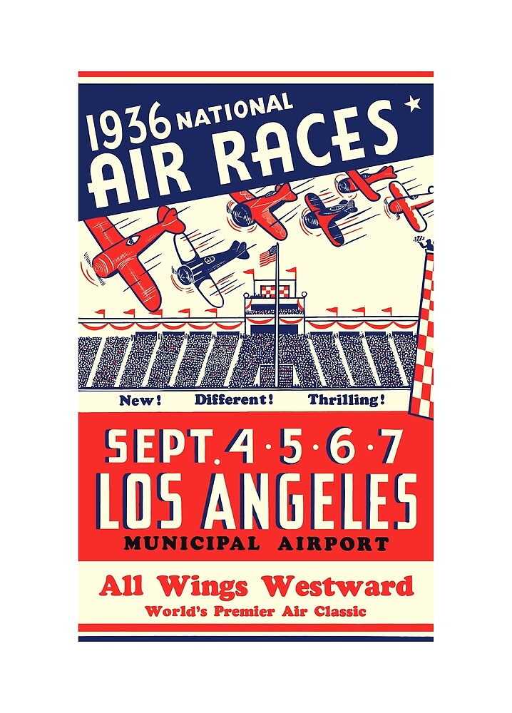"1936 National Air Races Advertising Poster" by retrographics | Redbubble