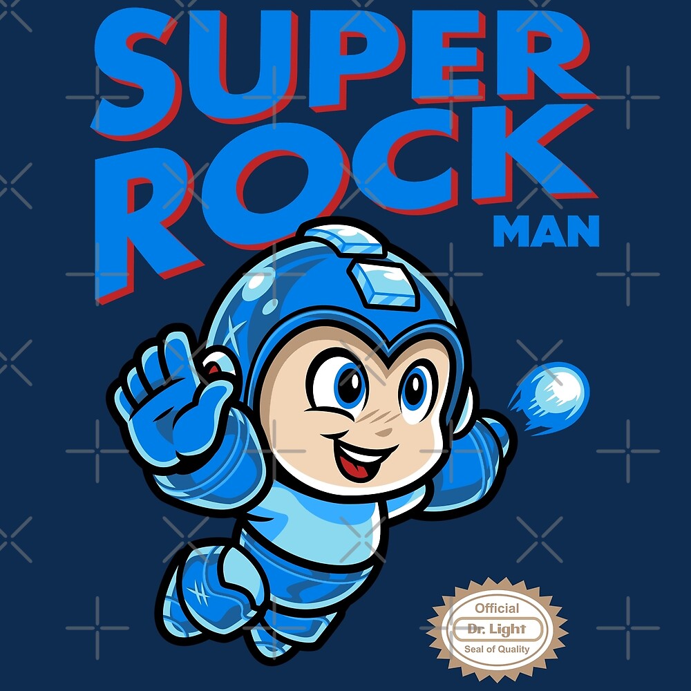 "Super Rock Man" by harebrained | Redbubble