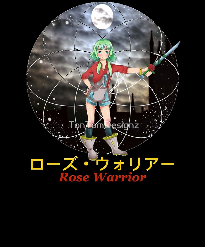 "Rose Warrior Anime" by TonTomDesignz | Redbubble