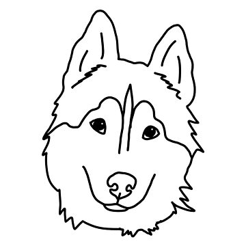 "Siberian Husky line art " Sticker for Sale by DogsOfASticker | Redbubble
