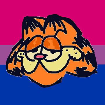 "bisexual garfield" Sticker for Sale by awful rad | Redbubble