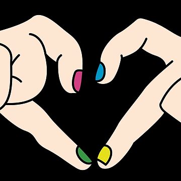 "Gen-Z hand heart" Greeting Card by Lhadii | Redbubble