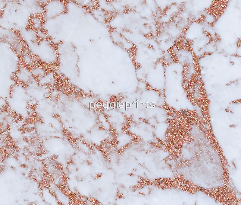 "Intense rose gold marble" by peggieprints | Redbubble