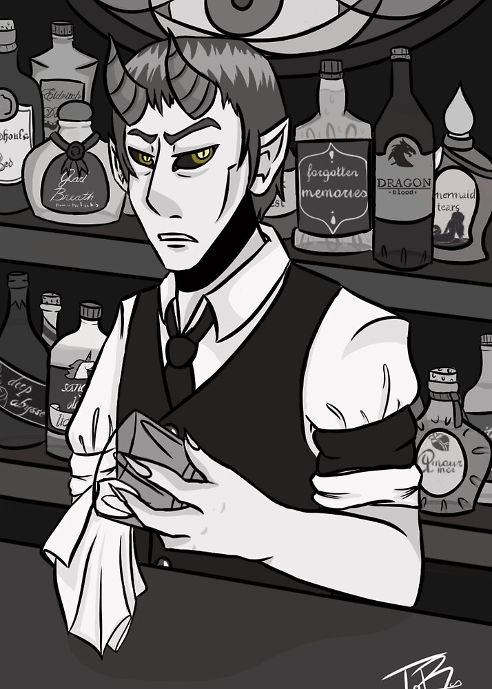 "Demon Bartender " by Toradraw | Redbubble