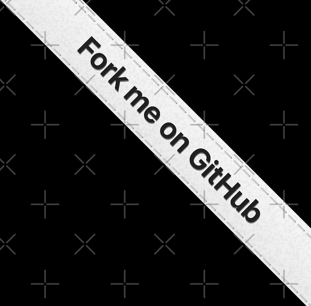 "Fork me on Github Ribbon White" by kentliau | Redbubble