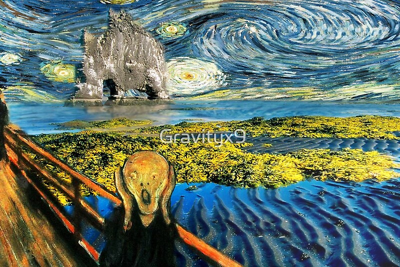 "The Scream on the Starry Night" by Gravityx9 | Redbubble