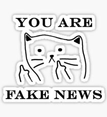 Middle Finger Cat: Stickers | Redbubble