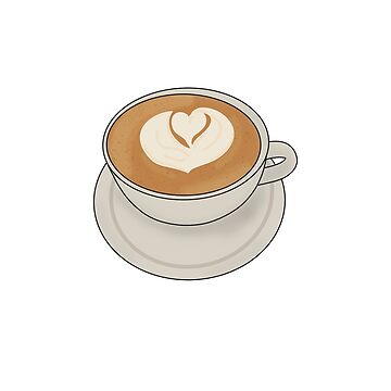 "Heart Latte Art" Sticker for Sale by Miranda-Grace | Redbubble