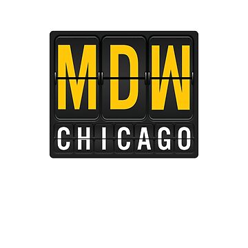 "MDW - Chicago Midway Airport Code" Sticker for Sale by albertellenich ...