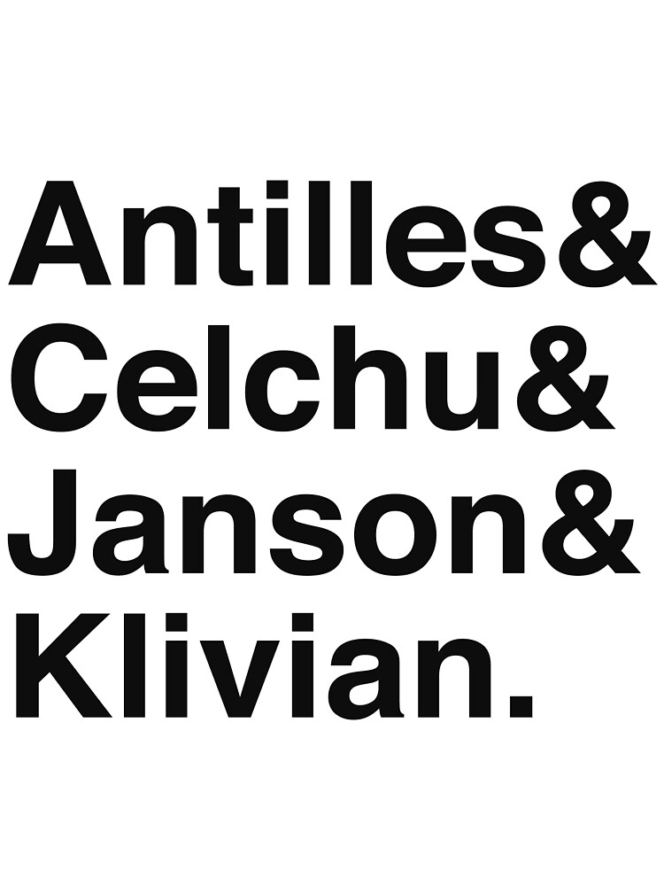 "Fab Four (Black Font)" by toboldlytrek | Redbubble