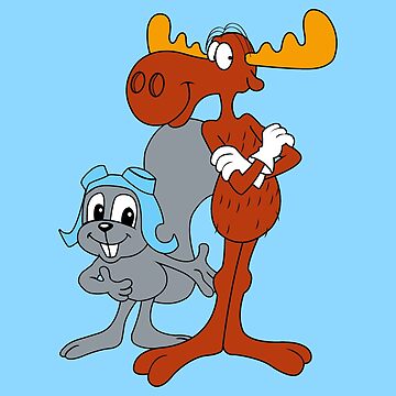"Rocky and Bullwinkle" Sticker for Sale by luisp96 | Redbubble