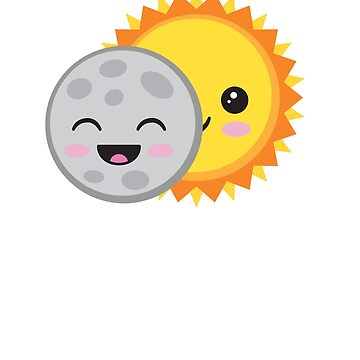 "Cute Kawaii Solar Eclipse Cartoon" Sticker for Sale by TigerLynx ...