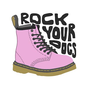 "Doc Marten Print" Sticker for Sale by allyconnelly99 | Redbubble