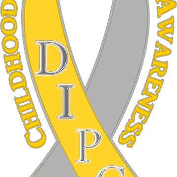 "DIPG Childhood Brain Cancer Awareness Ribbon" Sticker for Sale by ...