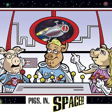 "Pigs In Space" Sticker for Sale by Action-Nate | Redbubble