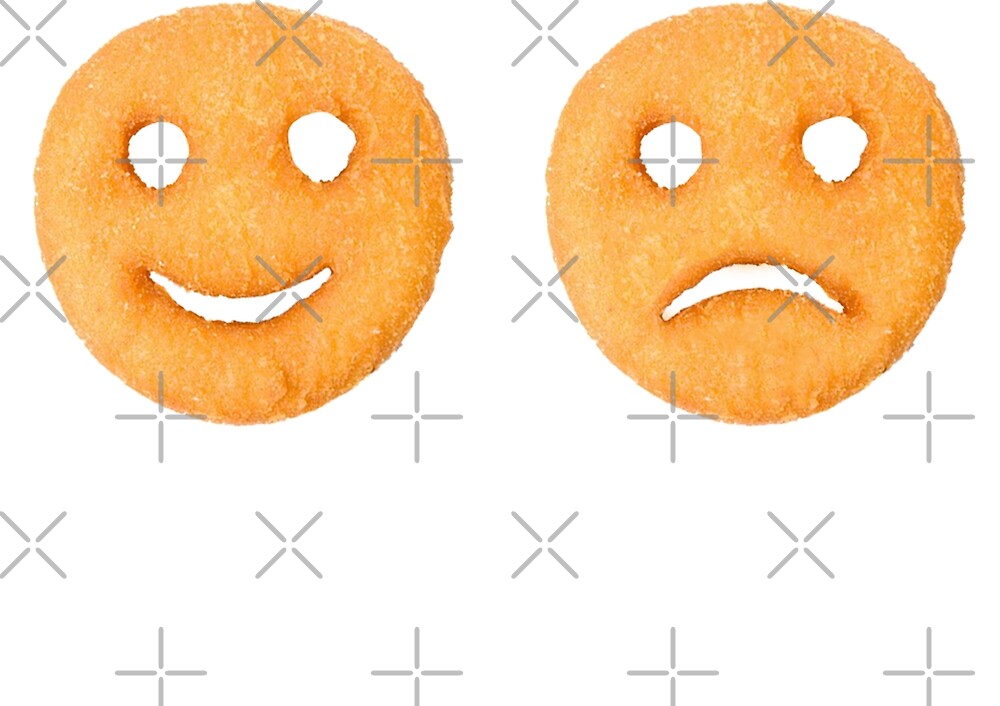"Smiley and Sad face fries" by FoJoj | Redbubble