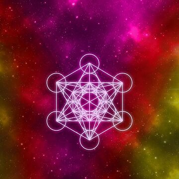 "Metatron Cube | Sacred Geometry | Red Nebula" Sticker for Sale by ...