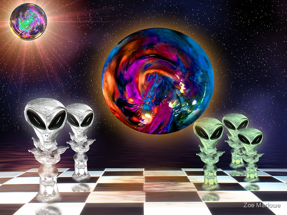 "Alien Chess" by Zoe Marlowe | Redbubble
