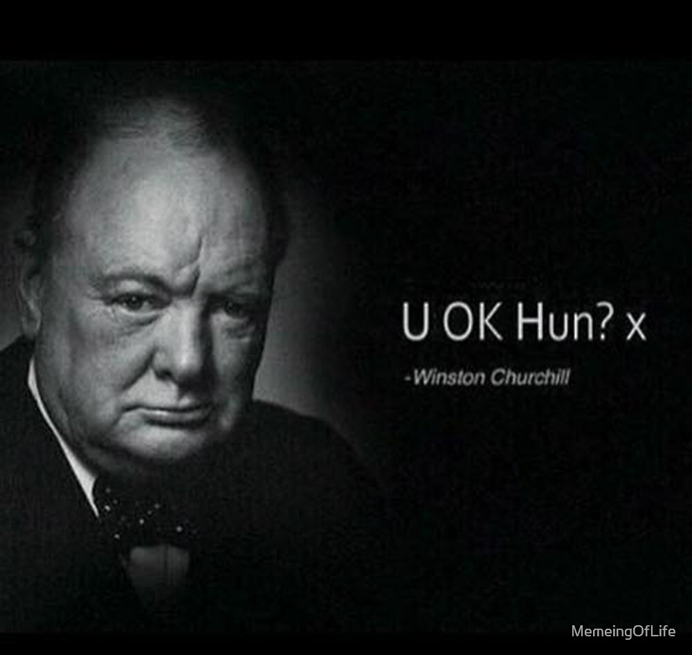 "U OK Hun? x Winston Churchill " by MemeingOfLife | Redbubble
