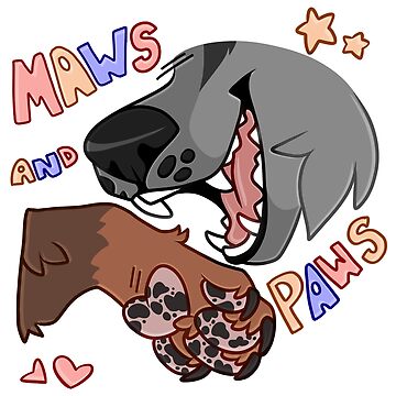 "Maws and Paws" Sticker for Sale by AlexSwace | Redbubble