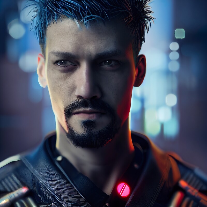 "A good looking cyborg" by artistico-ai | Redbubble