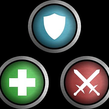 "Gaming RPG Roles - Tank, Healer, DPS" iPad Case & Skin for Sale by ...