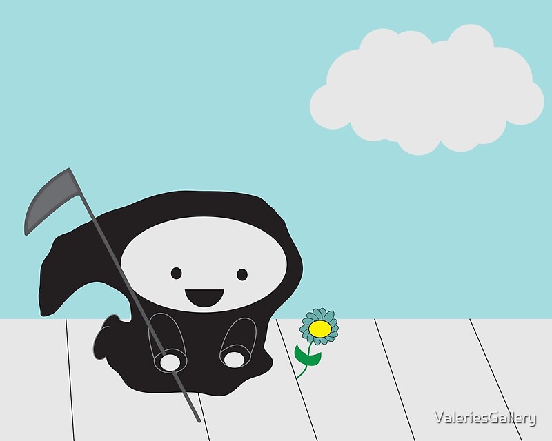 "Grim Reaper and Flower" by ValeriesGallery | Redbubble