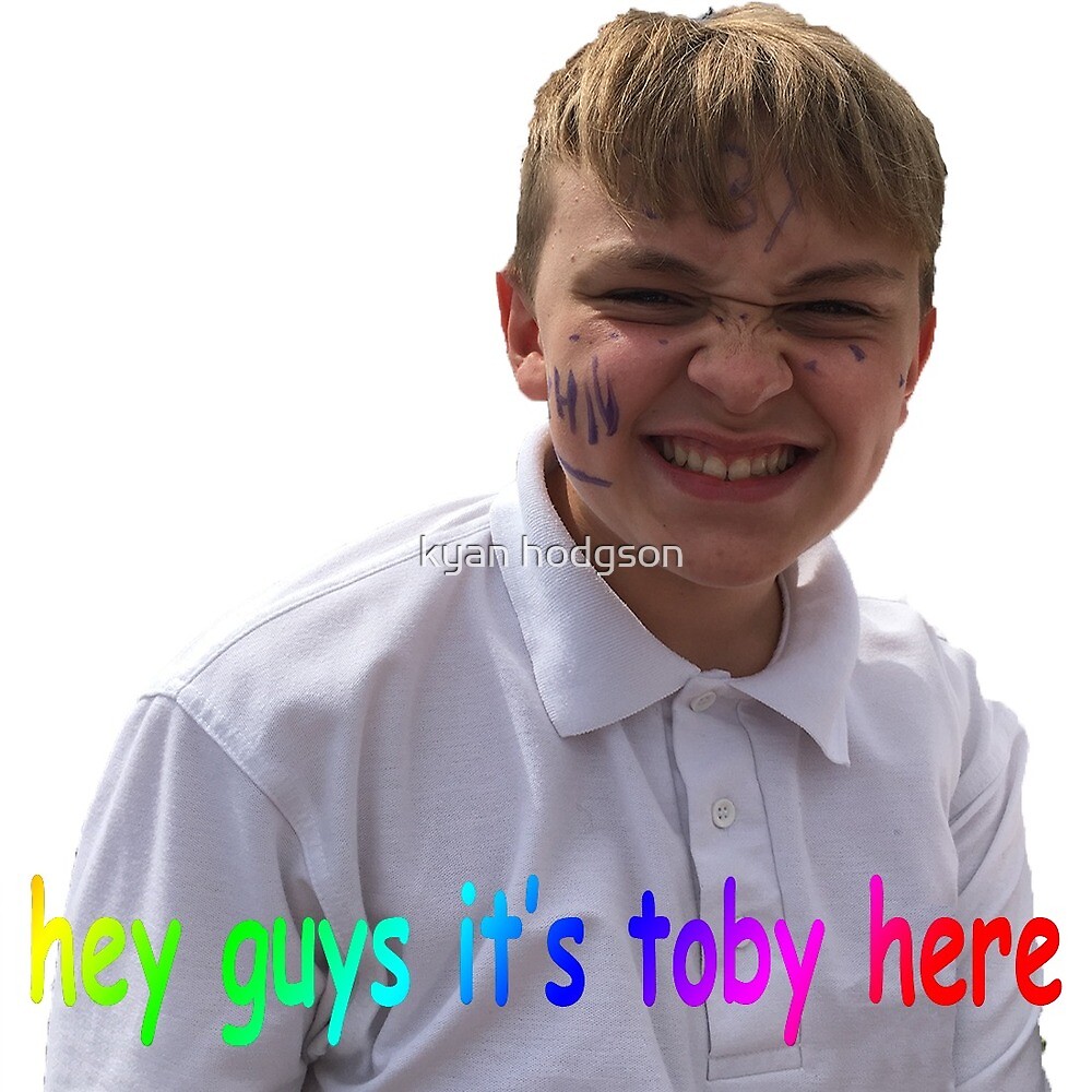 "hey guys it's toby here pride stickers" by kyan hodgson | Redbubble