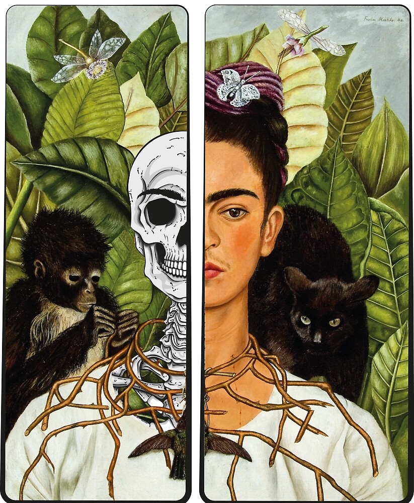 " Frida Kahlo - Self Portrait (1940) Skeleton Version" by Ramblas ...