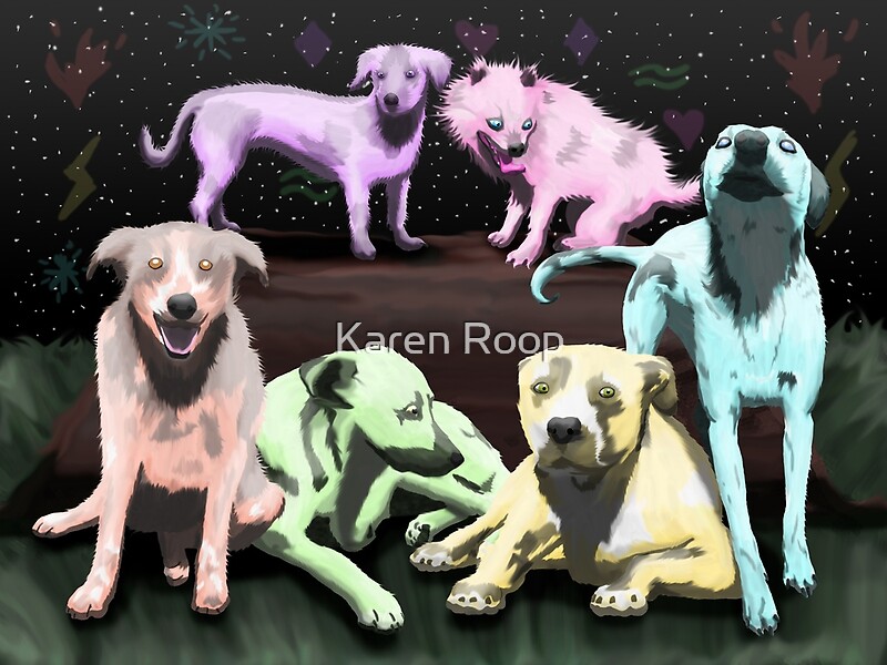 "Elemental Dogs" by Karen Roop | Redbubble