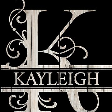 "Kayleigh Name - Wood Style Monogram Letter K The Kayleigh Name Gift ...