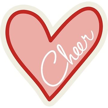 "Cheer Heart" Sticker for Sale by koshea23 | Redbubble