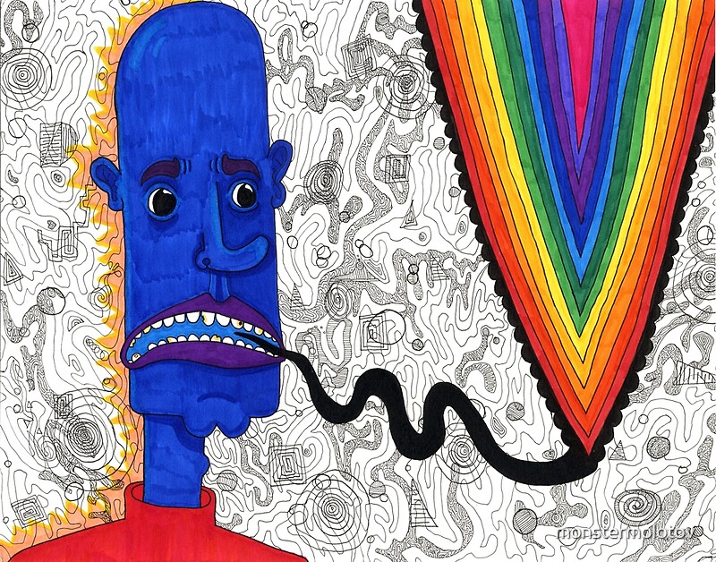 "talking rainbow blues" by monstermolotov | Redbubble
