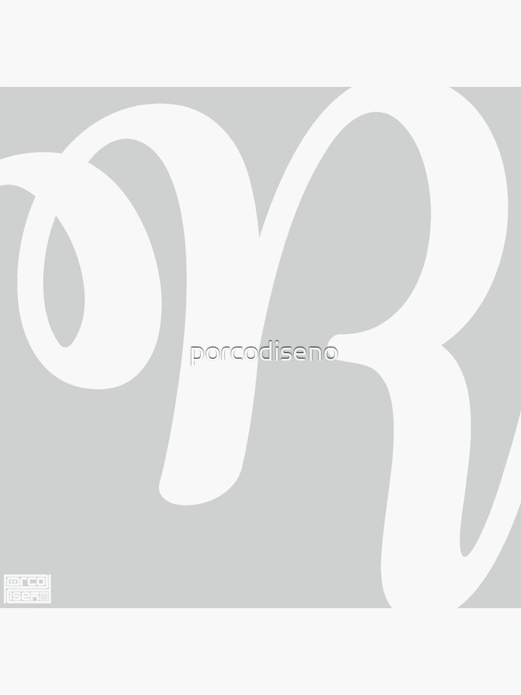 "Letter R Elegant Cursive Calligraphy Initial Monogram" Sticker by ...