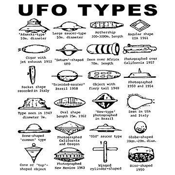 "UFO Types" Sticker for Sale by GSunrise | Redbubble