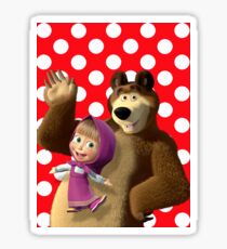 Masha And The Bear Stickers | Redbubble