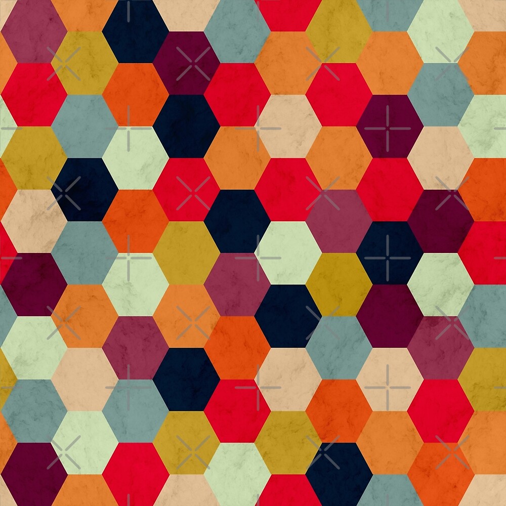 "Colorful Beehive Pattern" by tobiasfonseca | Redbubble