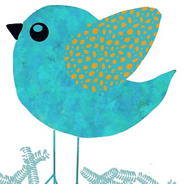 "Blue Whimsical Bird " Greeting Card for Sale by Lisa Williams | Redbubble