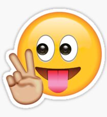 Peace Out Emoji: Stickers | Redbubble