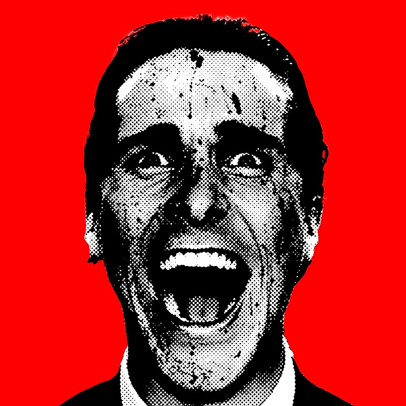 "Patrick Bateman American Psycho Black & White" by 7point83hz | Redbubble